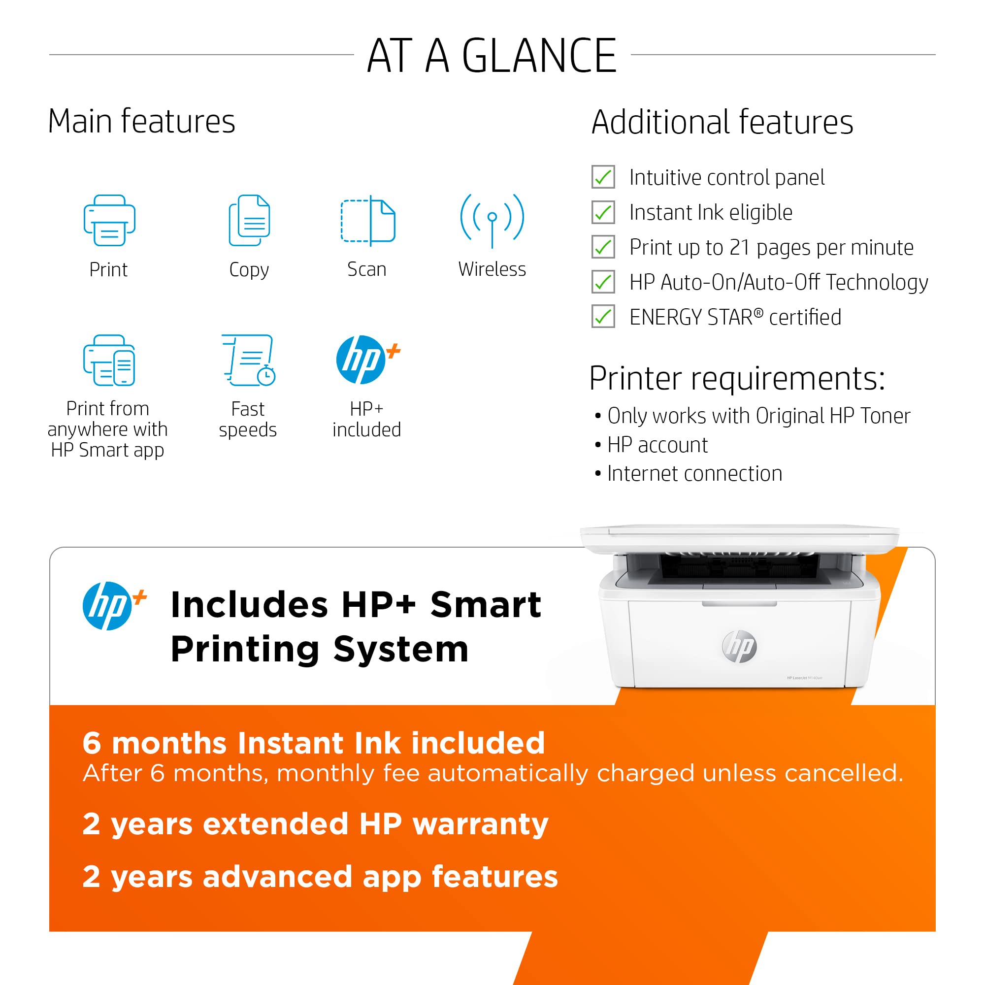 Impresora multifunción HP Laserjet M140we inalámbrica...B09NS4DTCM ...