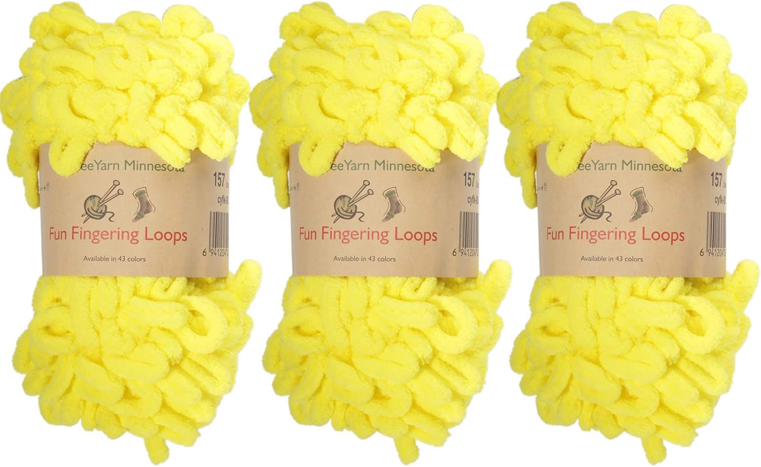 Amazon.com: JubileeYarn Fun Finger Loops Yarn - Polyester Jumbo Loop ...