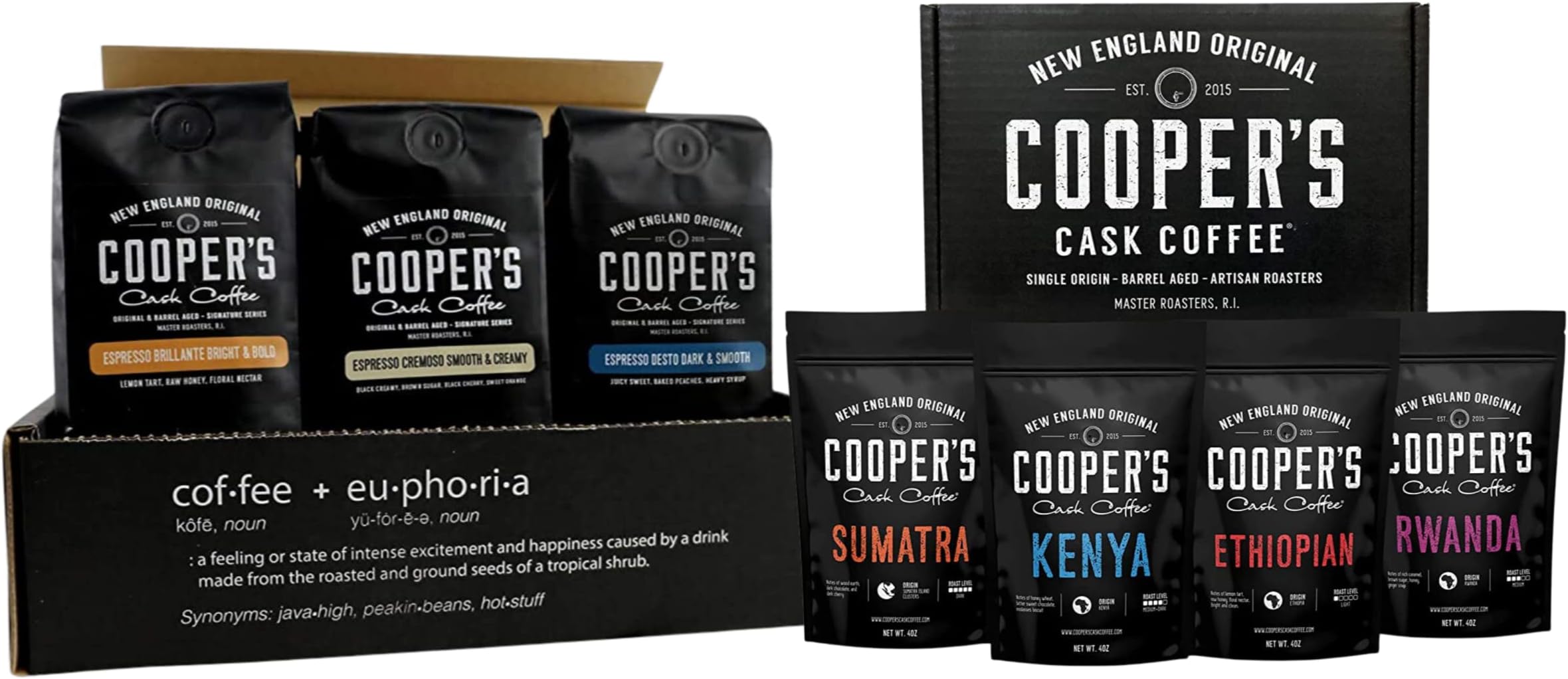 Amazon.com : Gourmet Coffee Sampler Gift Box Set - Ground Coffee - 4 ...