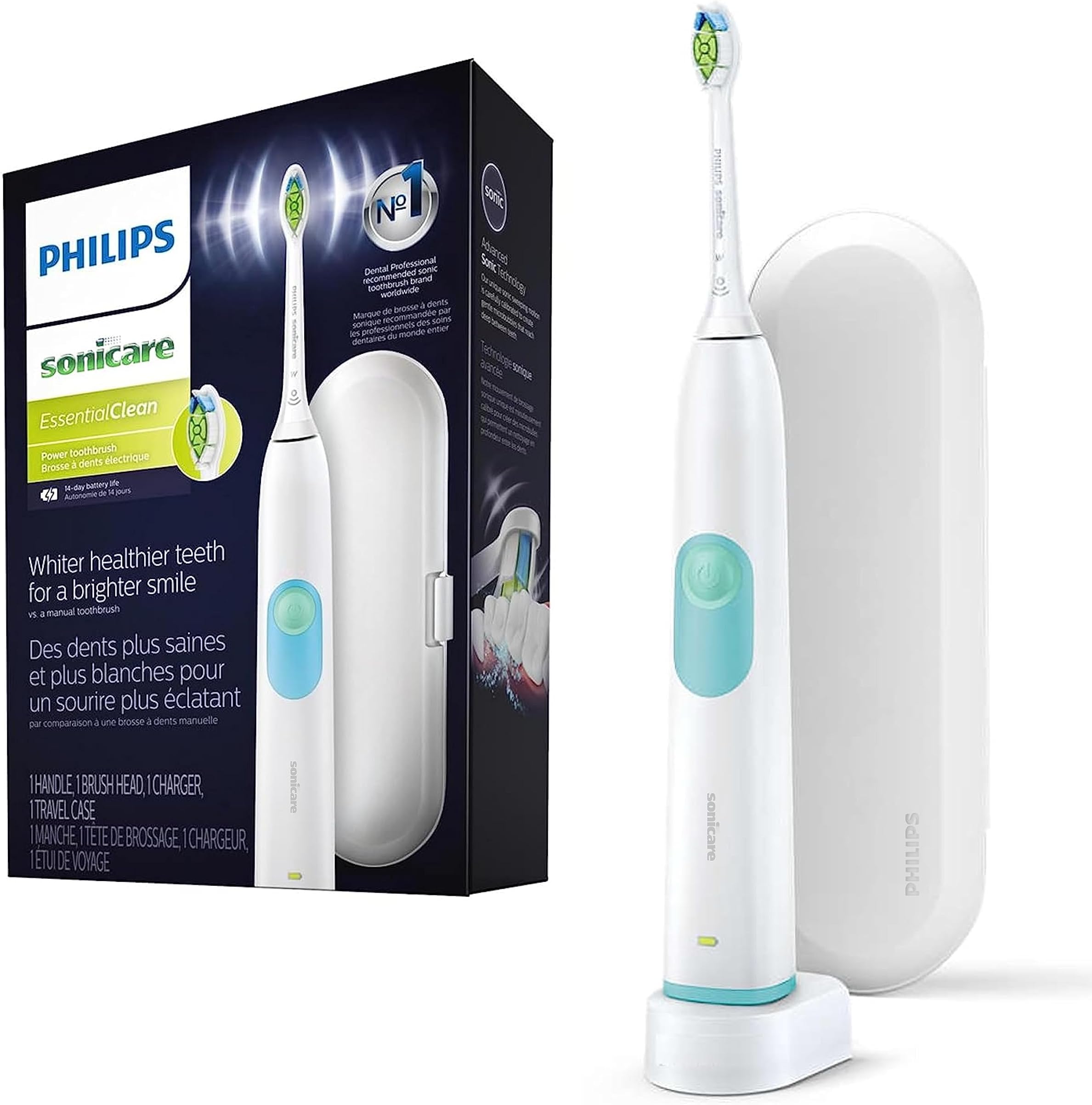 Amazon.com: Philips Sonicare Electric Toothbrush EssentialClean ...