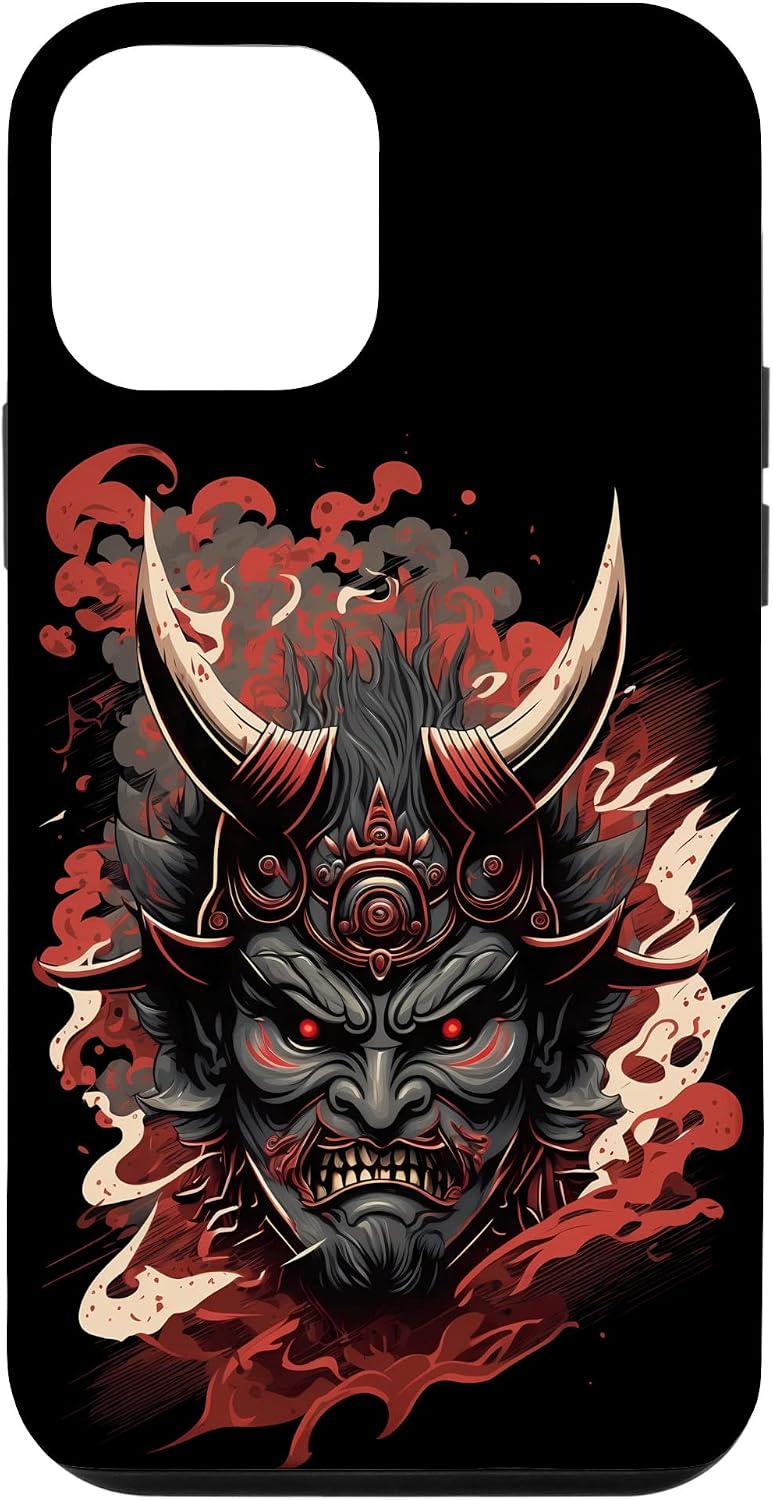Amazon.com: iPhone 12 mini Traditional Japanese Demon Mask, Devil Oni ...