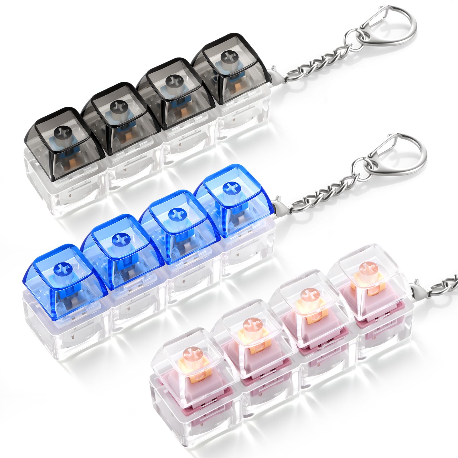 Snapklik.com : 3 Pack Keyboard Fidget Toy 2 Clicky & 1 Silent Stress ...
