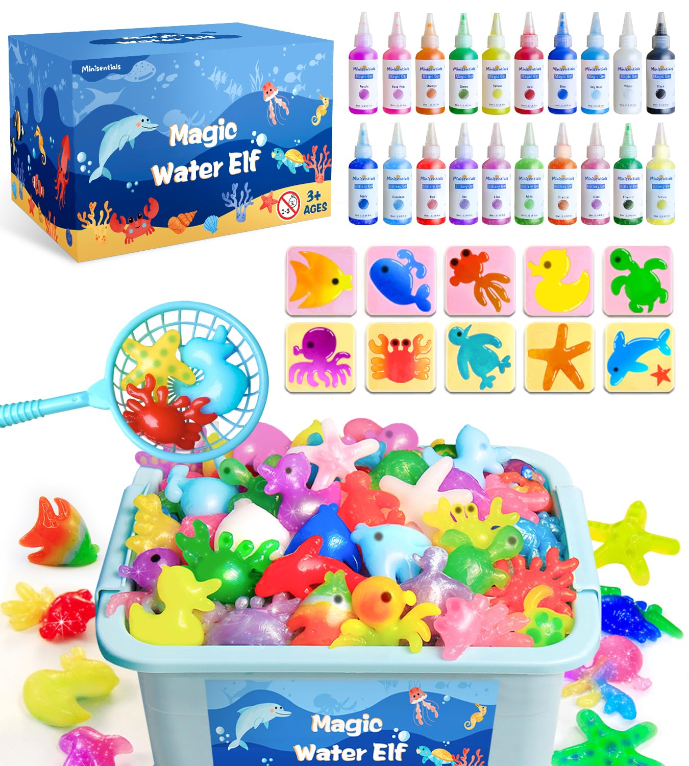 Amazon.com: Magic Water Elf Toy Kit, 20 Colors Aqua Fairy Water Gel Kit ...