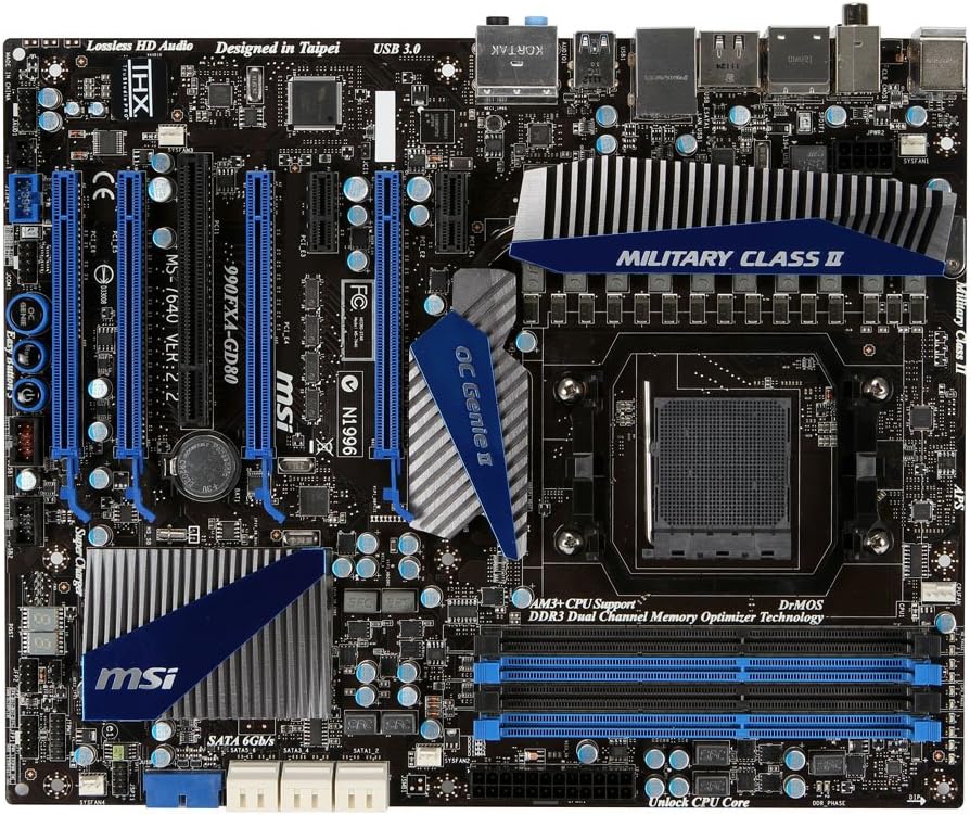 MSI 990FXA-GD80 Motherboard (AM3 Processor, 32GB RAM, AMD990FX, SB950 ...