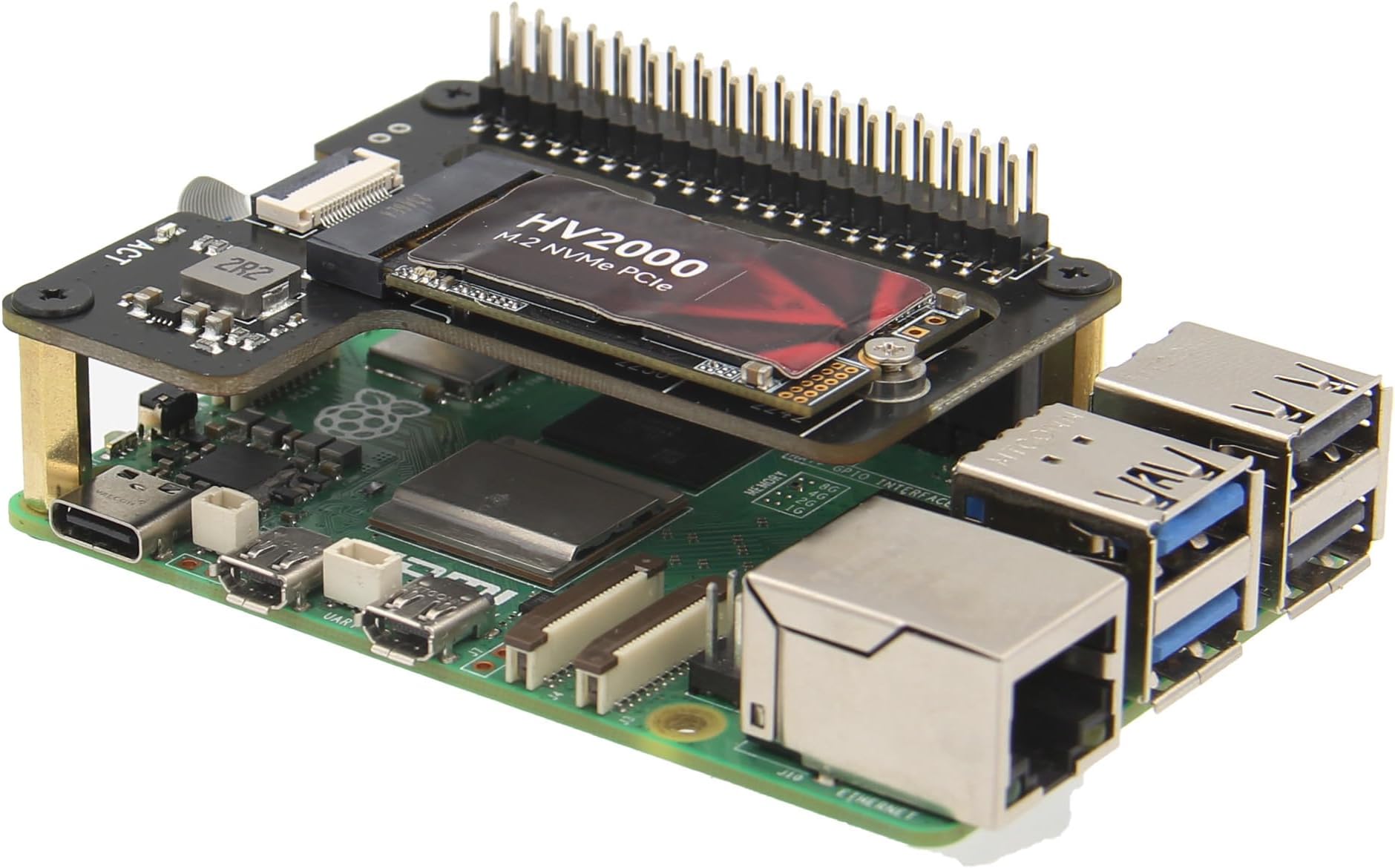 Amazon.co.jp: Geekworm X1001 V1.1 PCIe NVMe M.2 SSD 2280拡張ボード、Raspberry ...