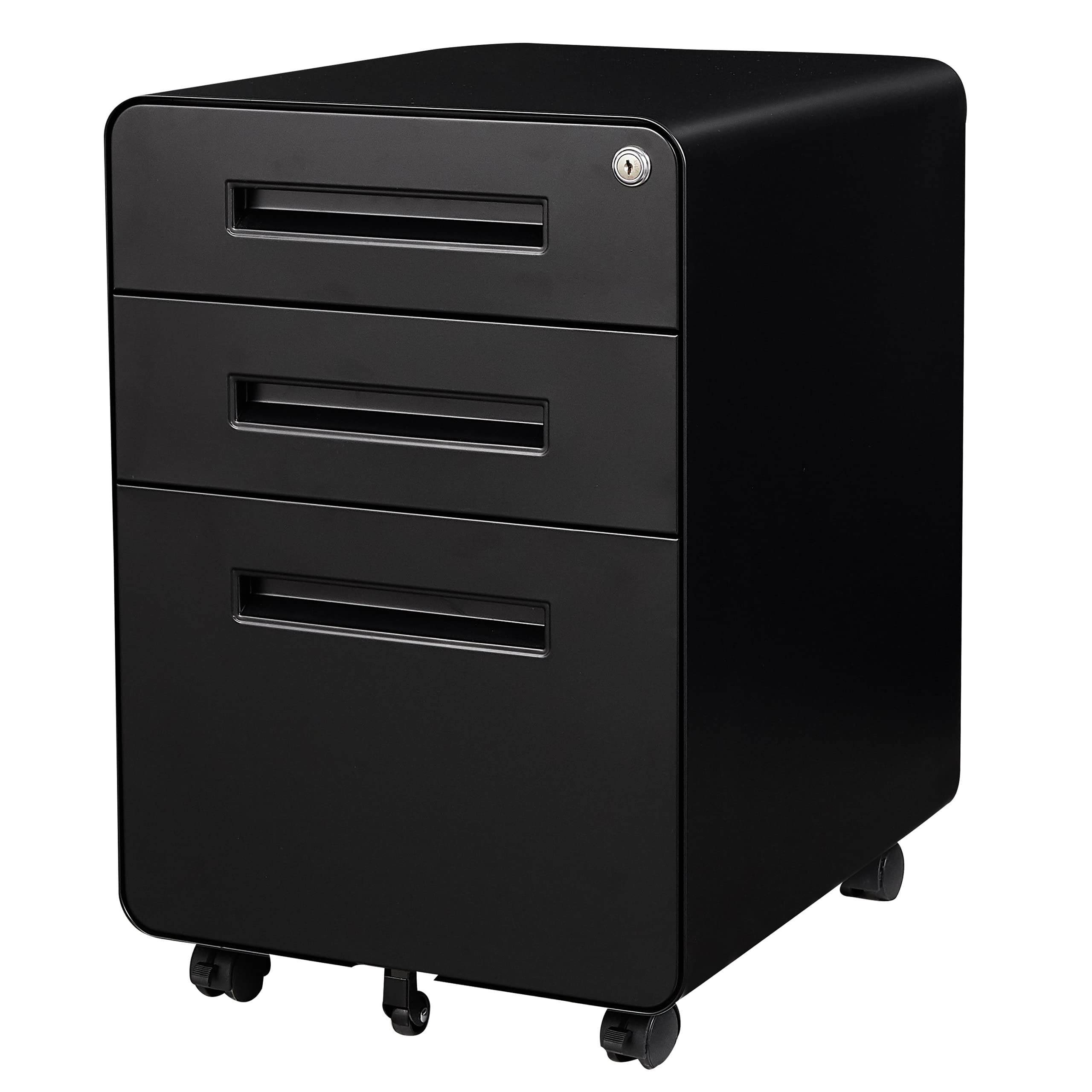 Amazon.com : 3 Drawer File Cabinet with Lock,Rolling File Cabinets ...