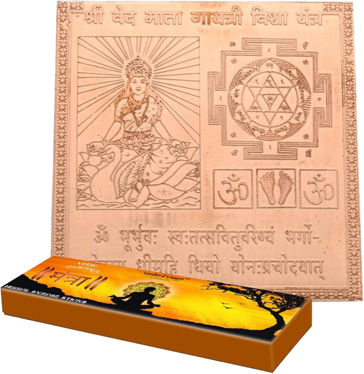 Vedic Vaani Shree Ved MATA Gayatri Visha Yantra with Mantra Incense ...