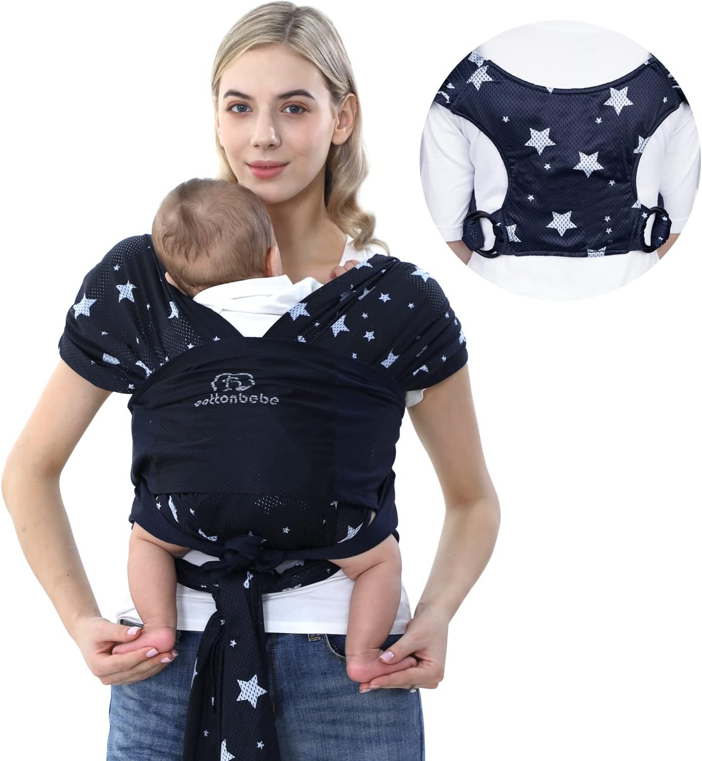 Amazon.com : JRCuddles Baby Wrap Carrier AirMesh - from Newborn Infant ...