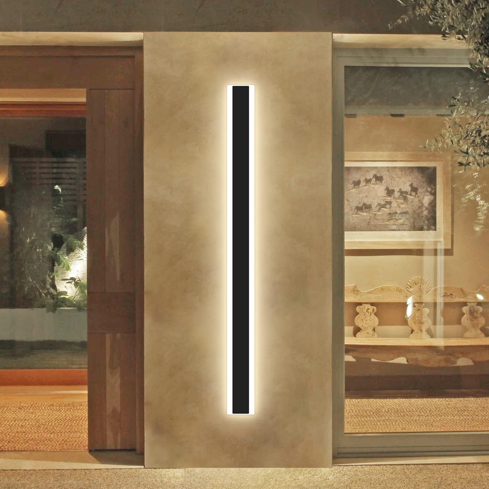 Snapklik.com : Modern Outdoor LED Wall Light, 59Inch Long Linear Wall ...