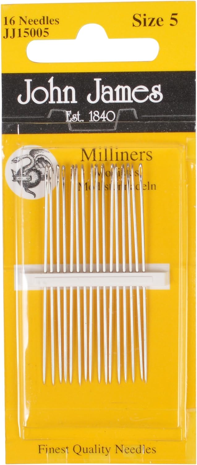 John James Milliners / Straws Hand Sewing Needles - Size 5 - 12/pk ...