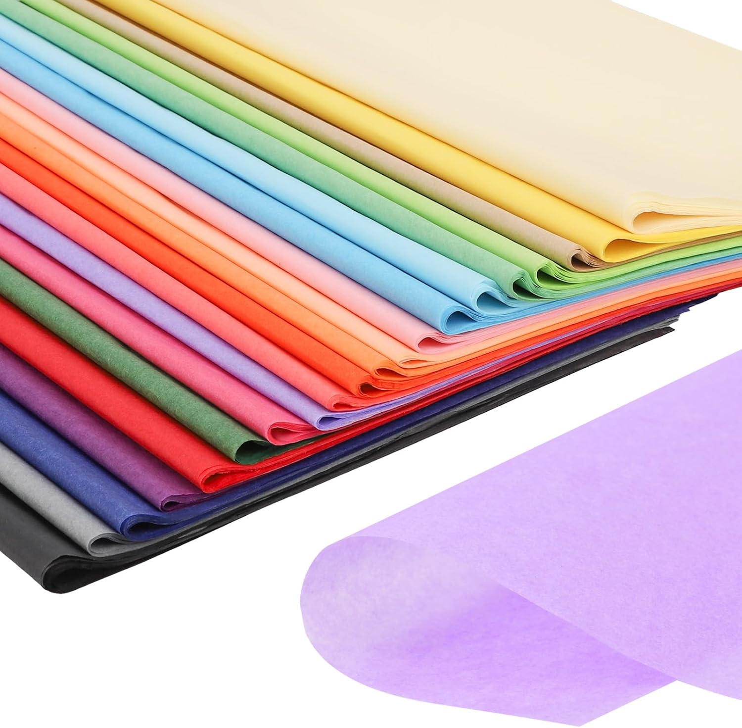 EUSOAR Colored Tissue Paper for Gift Bags, 20x15 inches 500pcs Present ...