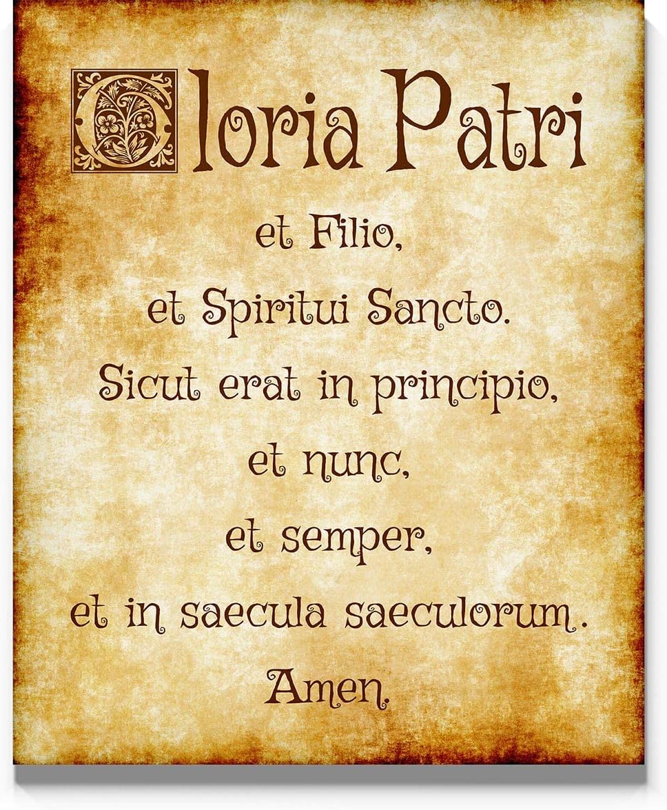 Amazon.com: Gloria Patri, Glory Be to the Father Latin Hymn Wall Art ...