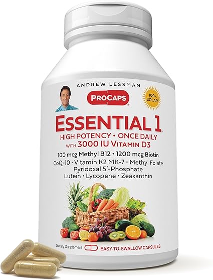 Amazon.com: ANDREW LESSMAN Essential-1 Multivitamin 3000 IU Vitamin D3 ...