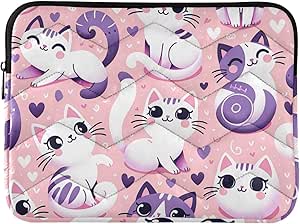 Amazon.com: Cute Cats Hearts Pink Laptop Cases 15.6 Inch Laptop Case ...