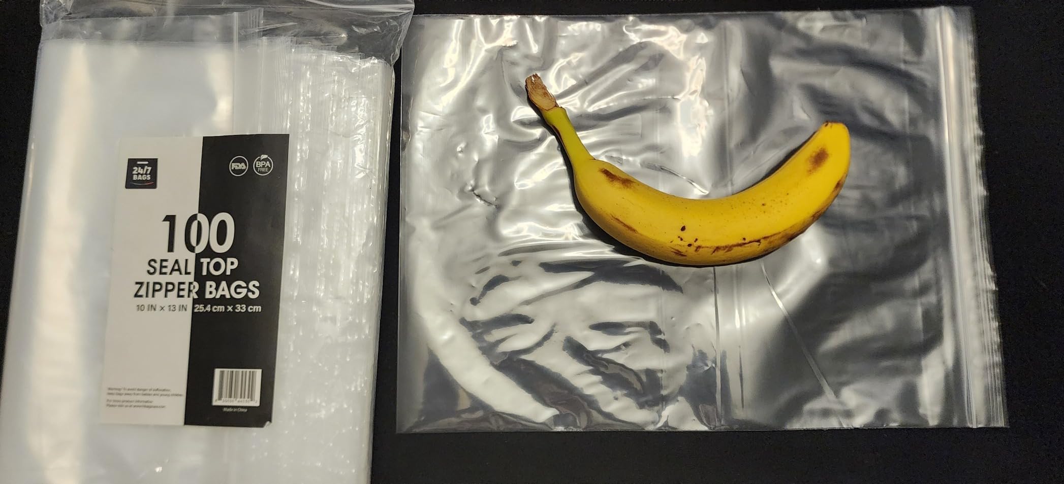 Amazon.com: 24/7 Bags - 10” X 12” (200 Count)2 Mil Clear Reclosable Zip ...