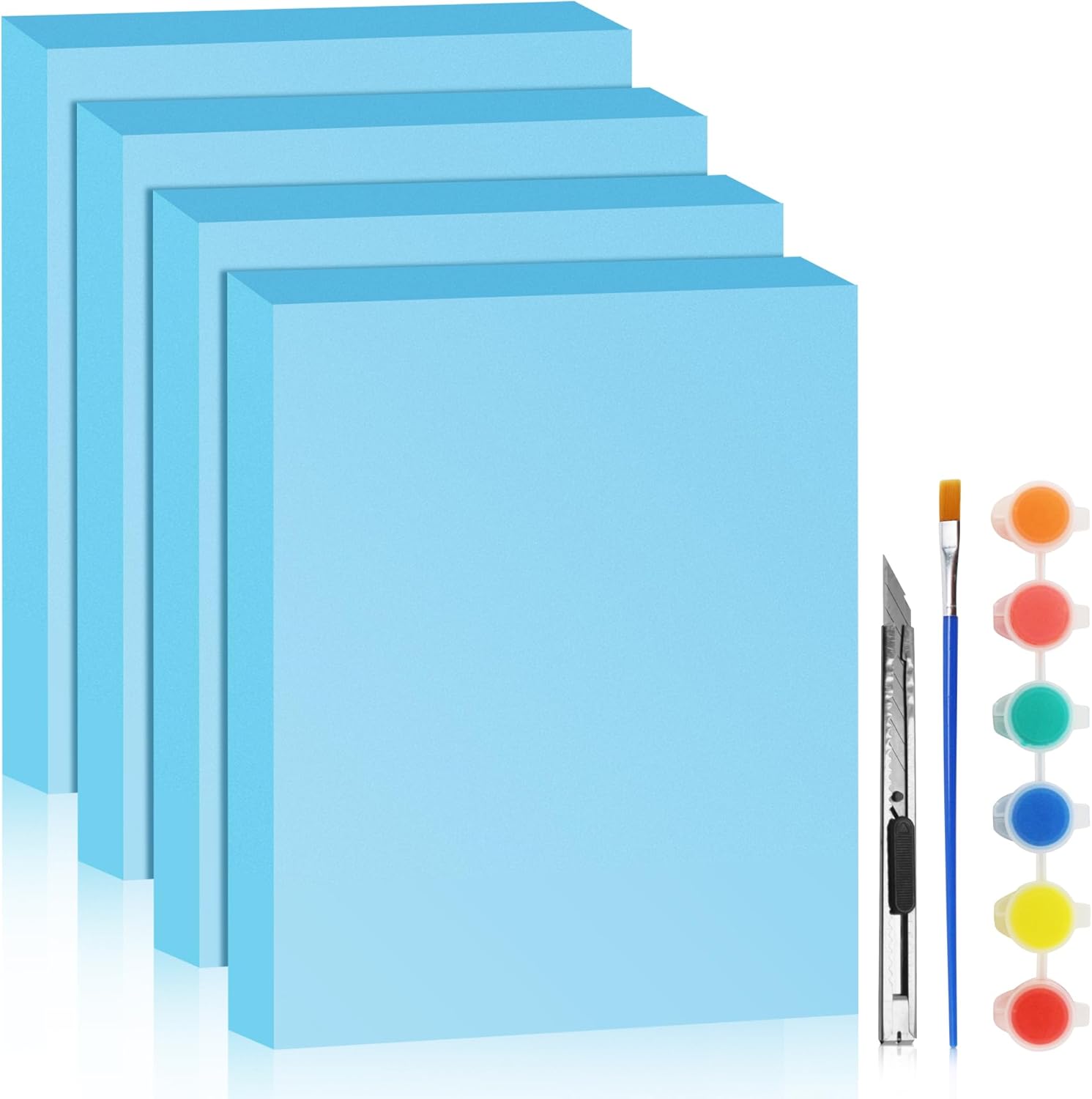 Amazon.com: LuckyFoam Blue 4 Pack 15x12x2 inch FR Foam Sheets 2 Inch ...