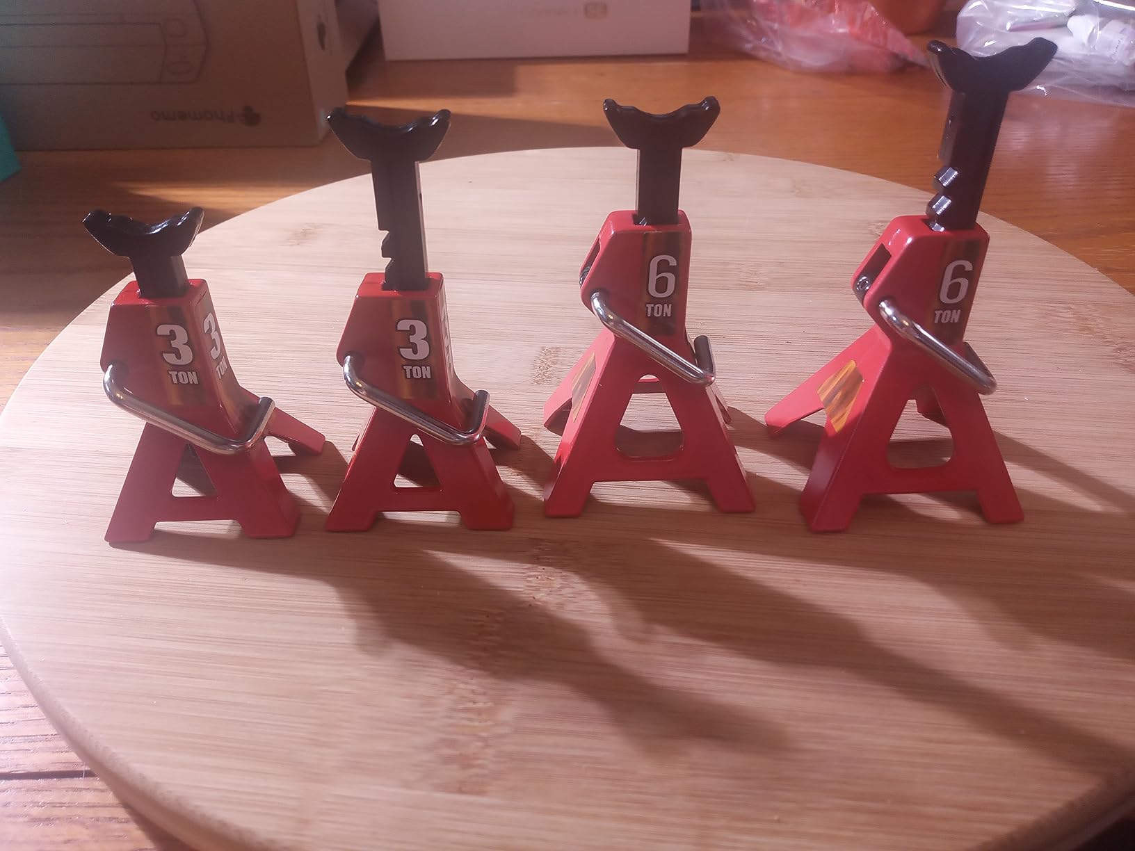 4pcs RC Car Scale Jack Stands,Mini Toy 3Ton 6 Ton Jack Stand for D90 ...