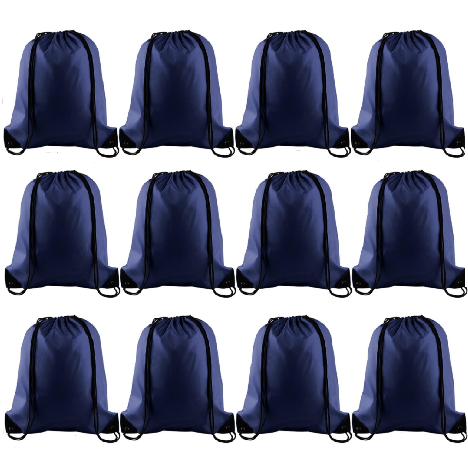 Amazon.com | KUUQA 12Pcs Drawstring Backpack Bags Bulk Navy Blue ...