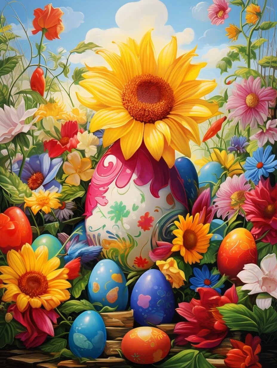 Amazon.com: Easter Diamond Painting Kits for Adults - Eggs Diamond Art ...