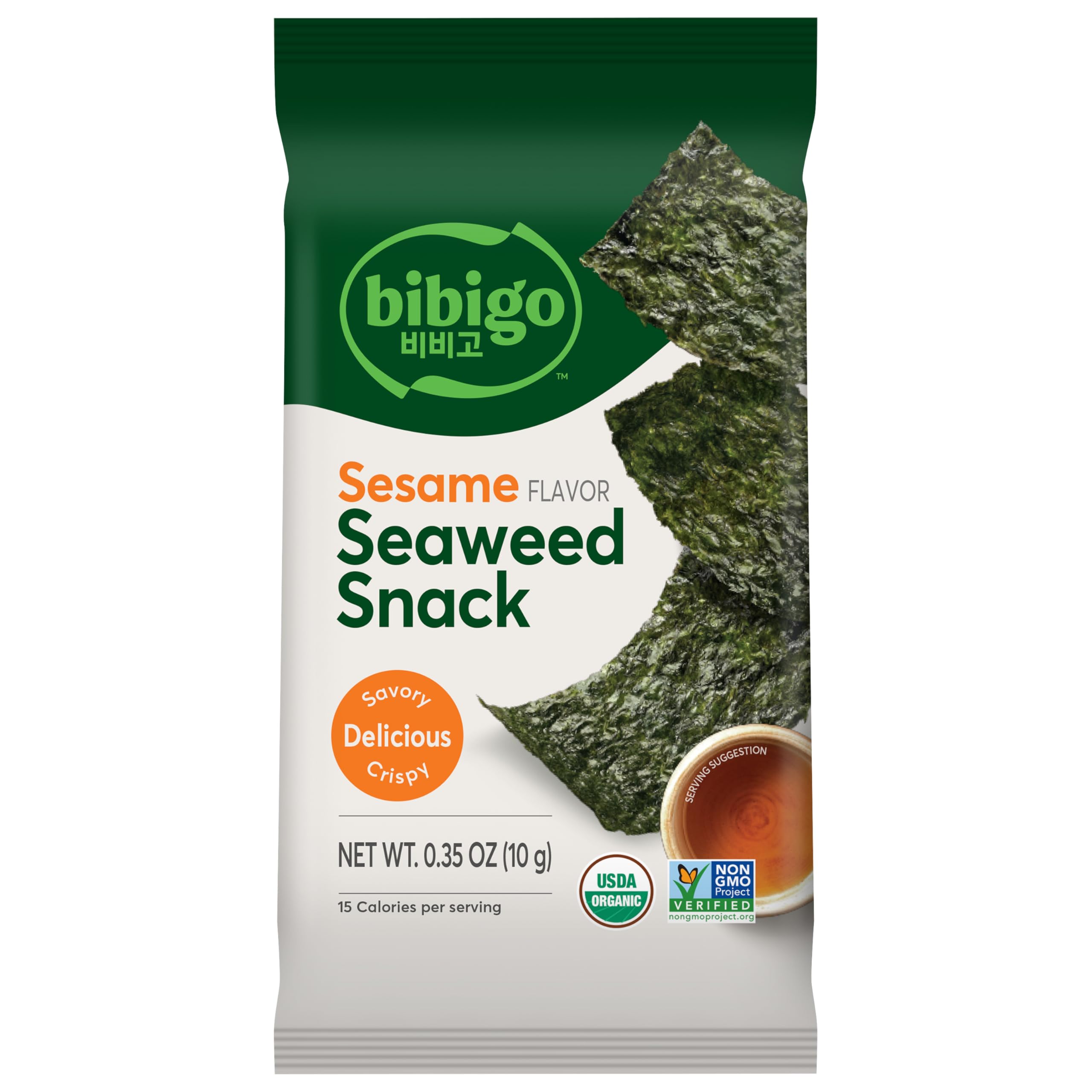 Amazon.com: Bibigo Sesame Flavor Seaweed Snacks - 12 Pack