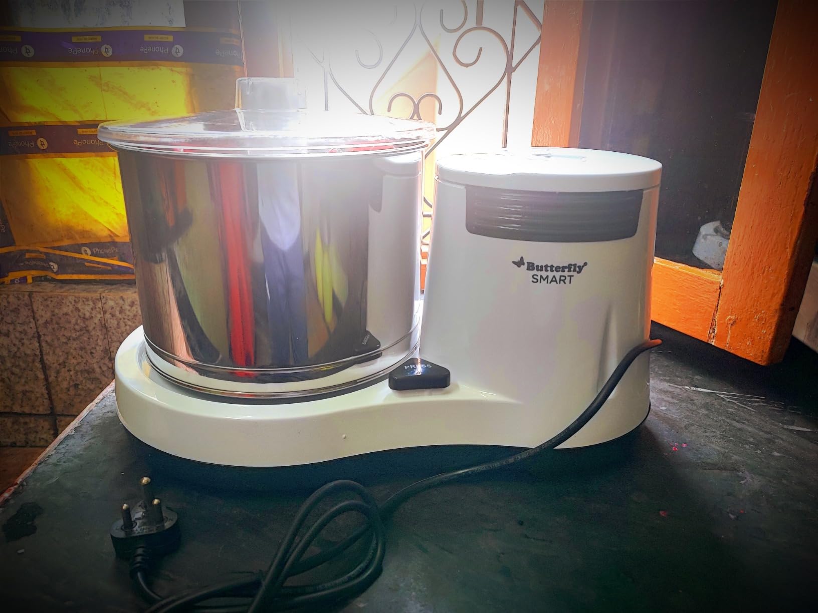 Butterfly Smart 2 Litres Table-Top Wet Grinder|150 Watts|Shockproof ABS ...