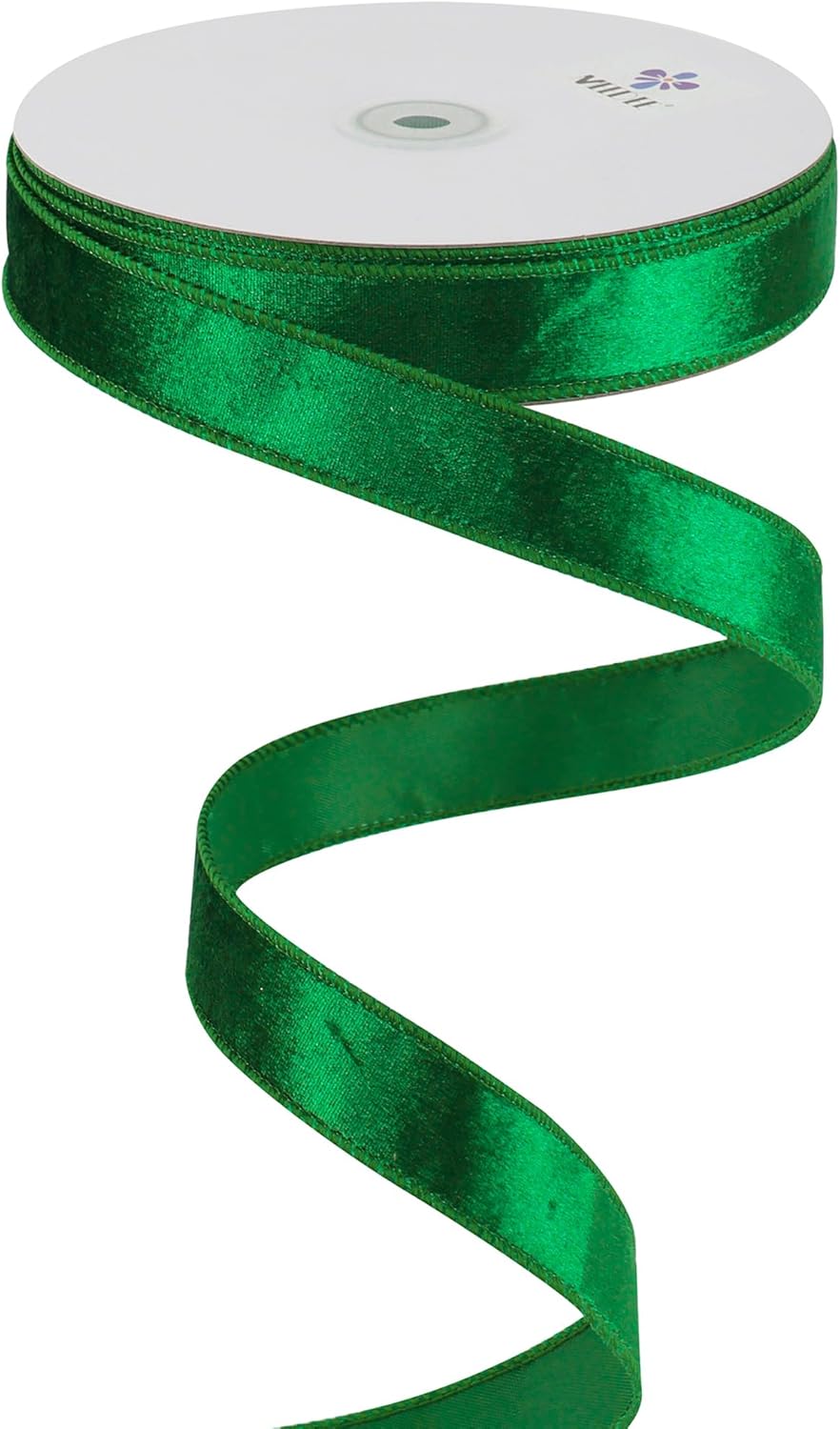 Amazon.com: MEEDEE Green Velvet Ribbon 1 Inch Velvet Wired Ribbon 25 ...
