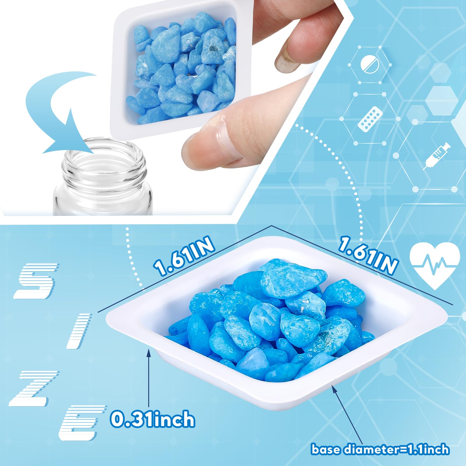 Snapklik.com : Saysurey 300 Pcs Weigh Boats Small 7 Ml Plastic ...