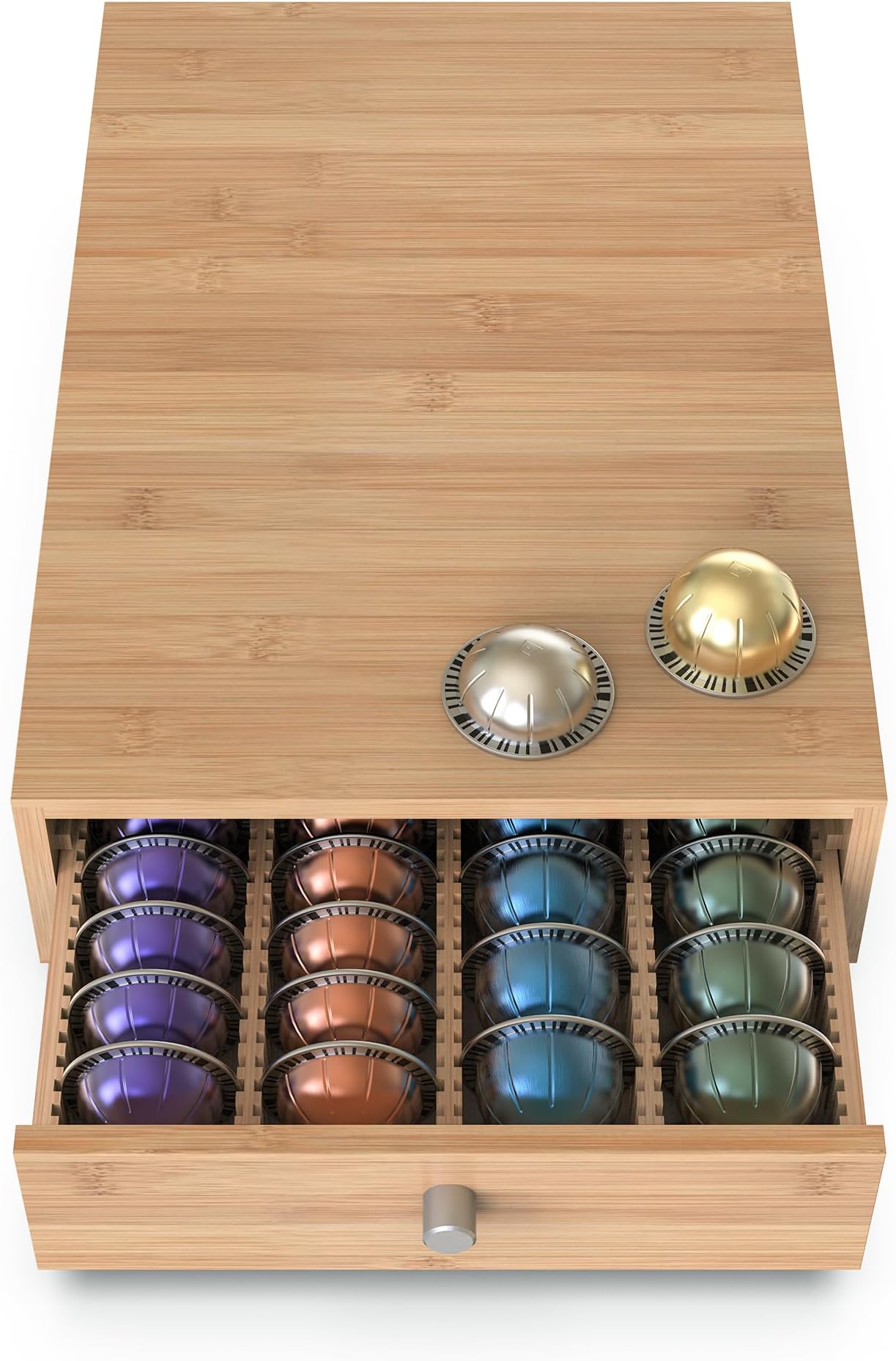 Amazon.com: WELL WENG Premium Bamboo Organizer Drawer for Nespresso ...