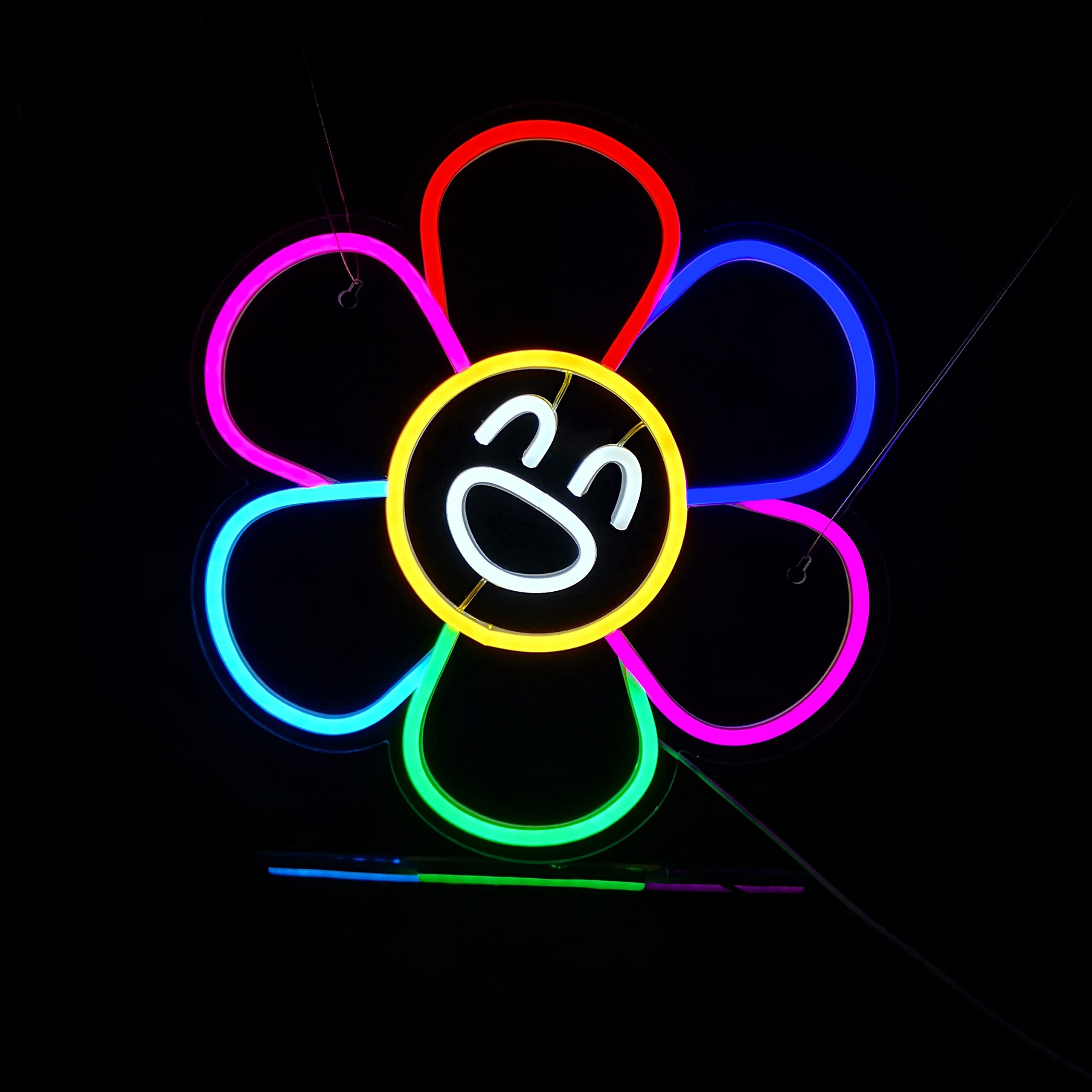 Buy Smiley Face Sunflower Neon Sign Light LED Smiley Face Gifts Light ...