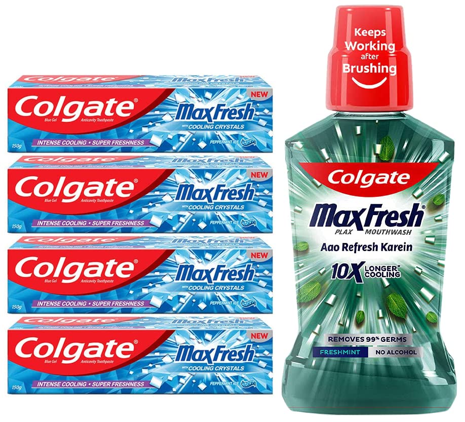 Buy Colgate MaxFresh Breath Freshener Toothpaste, 600g (150g x 4 ...