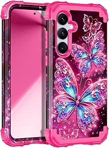 Amazon.com: Miqala for Galaxy A54 5G Case,Glow in The Dark Three Layer Heavy Duty Shockproof ...