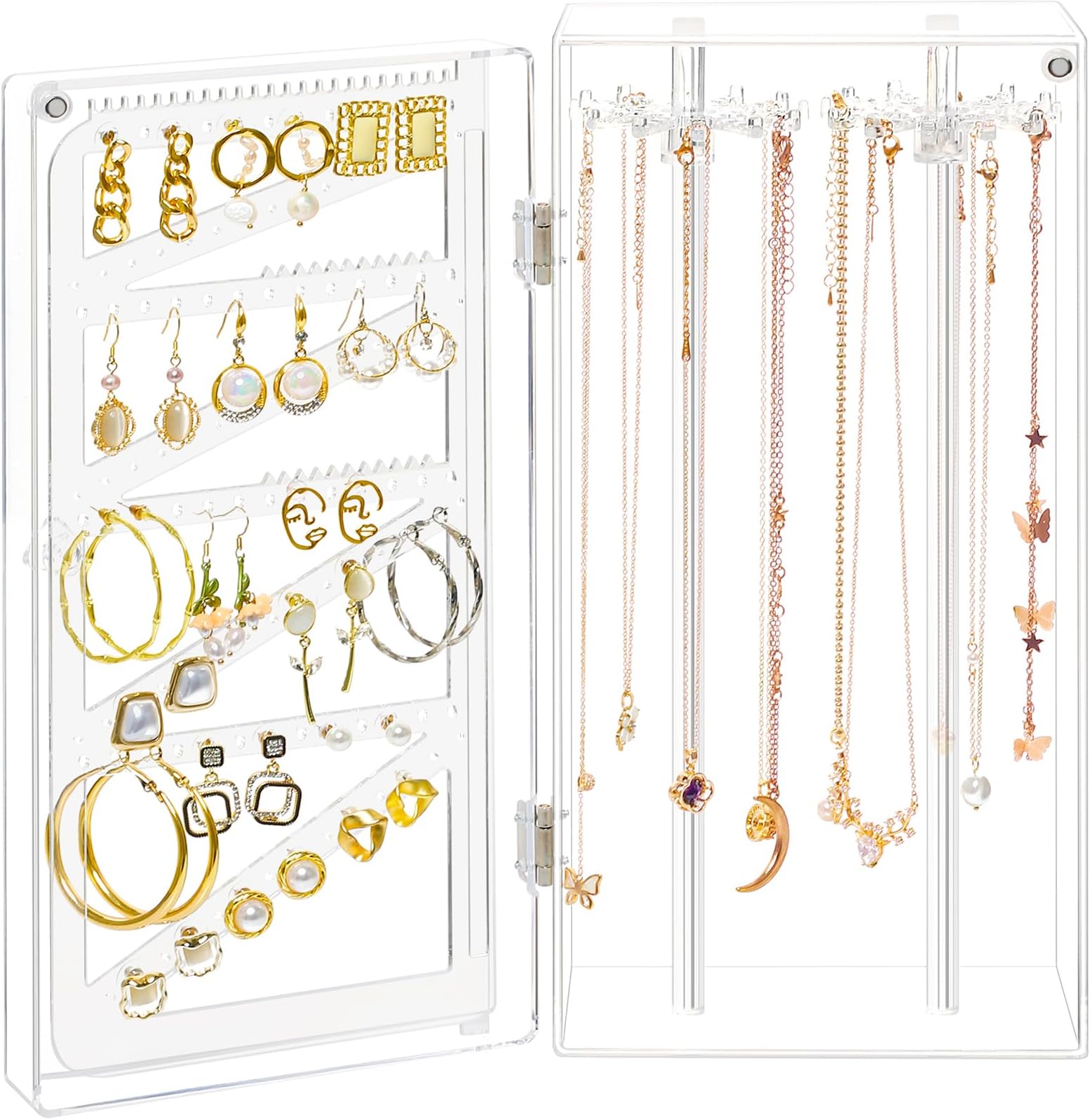 Amazon.com: Stock Your Home Long Necklace Holder with 12 Hooks ...