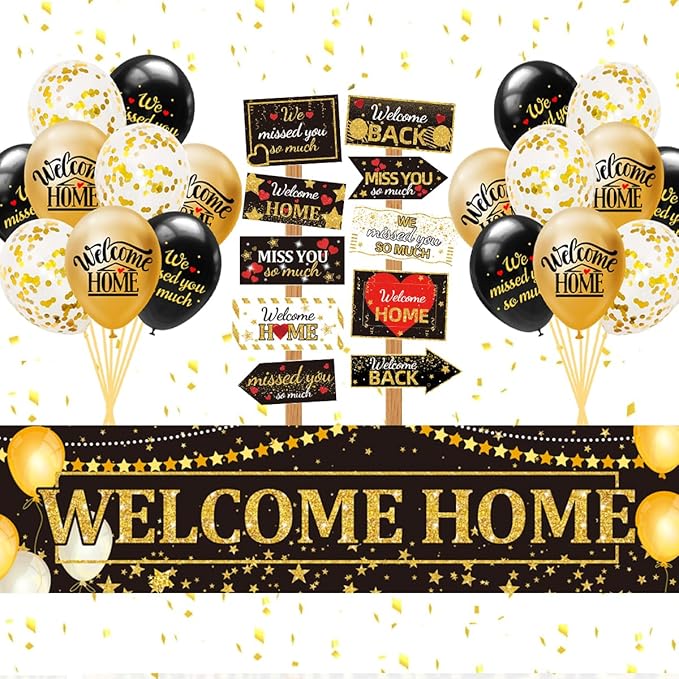 Amazon.com: Welcome Home Decorations, We Missed You So Much Welcome ...