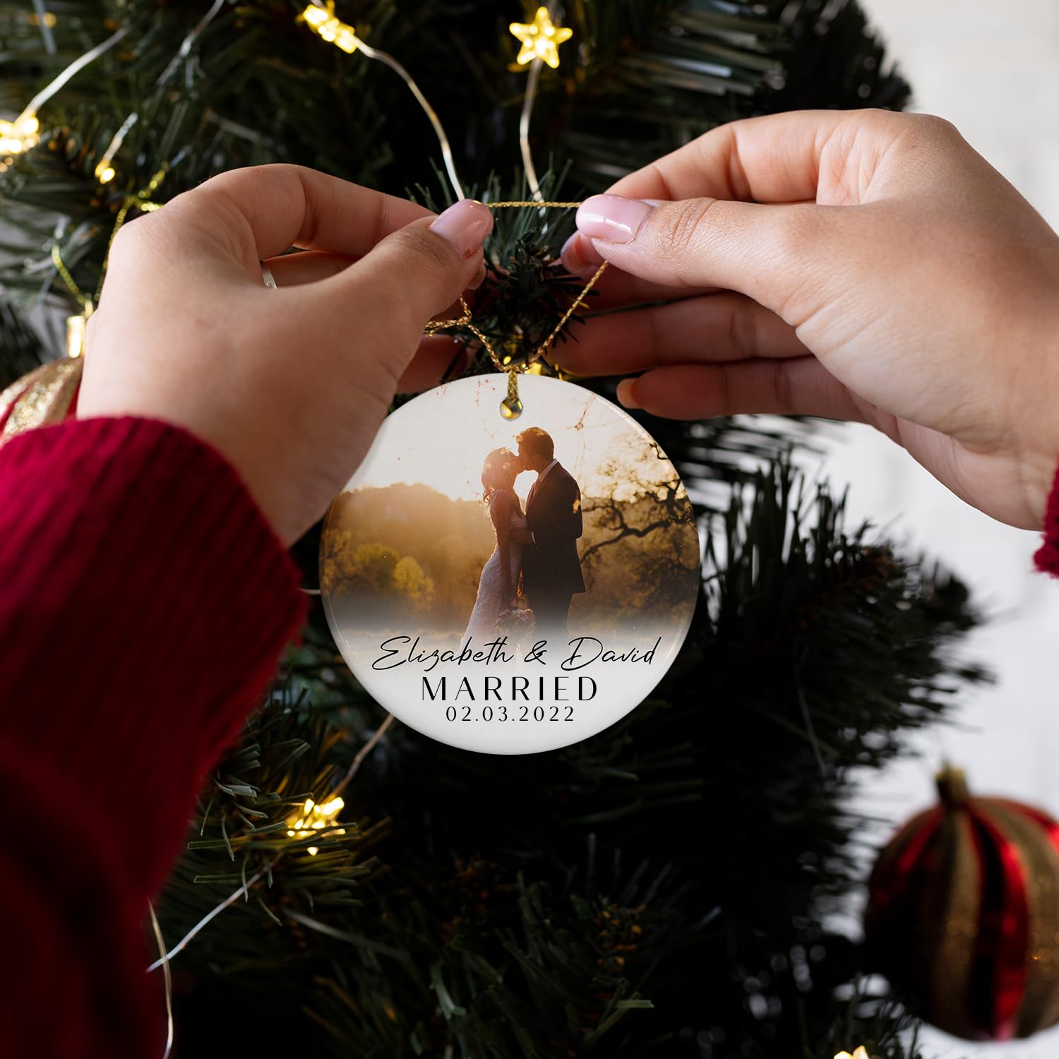 Personalized wedding christmas ornaments 60 photos - Astyledwedding.com