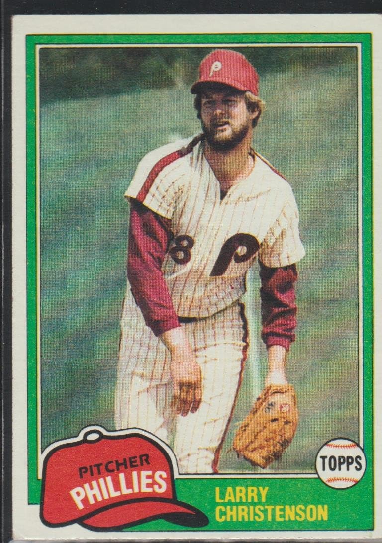 Amazon.com: 1981 Topps Larry Christenson Phillies Baseball Card #346 : Collectibles & Fine Art