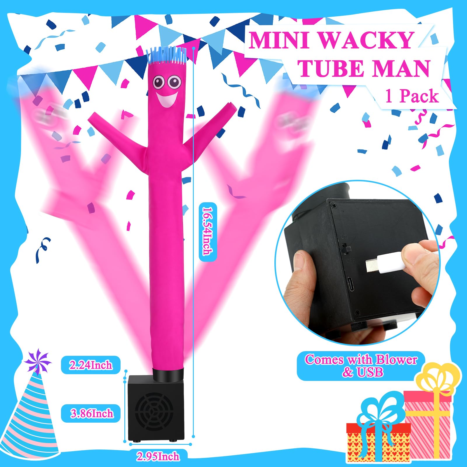Snapklik.com : Poen Mini Wacky Waving Inflatable Tube Guy For Kids Gift