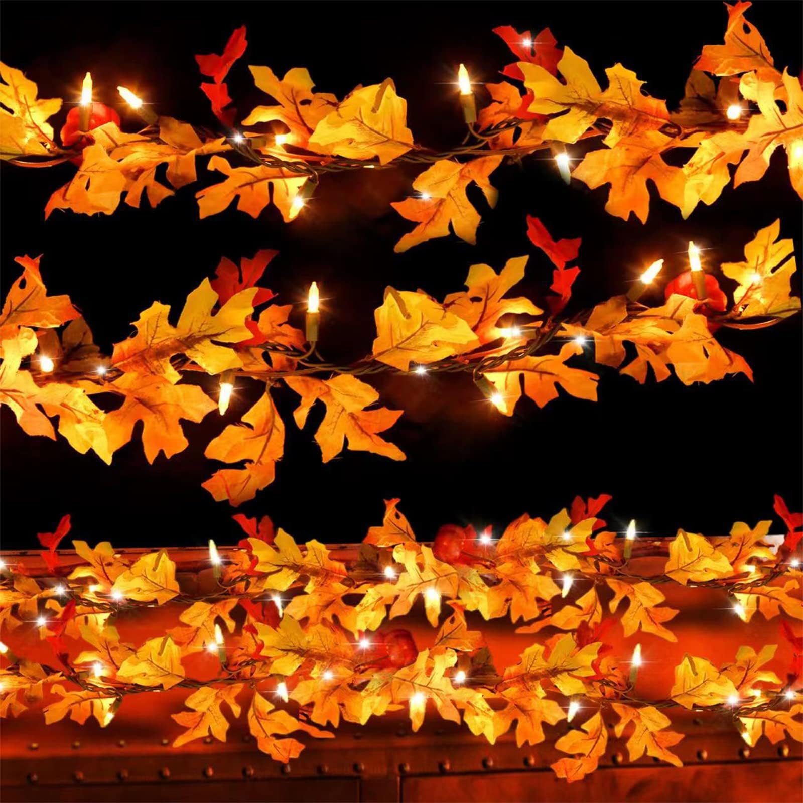 Amazon.com: chatool Fall Lighted Garland Decorations 6ft Fall String ...