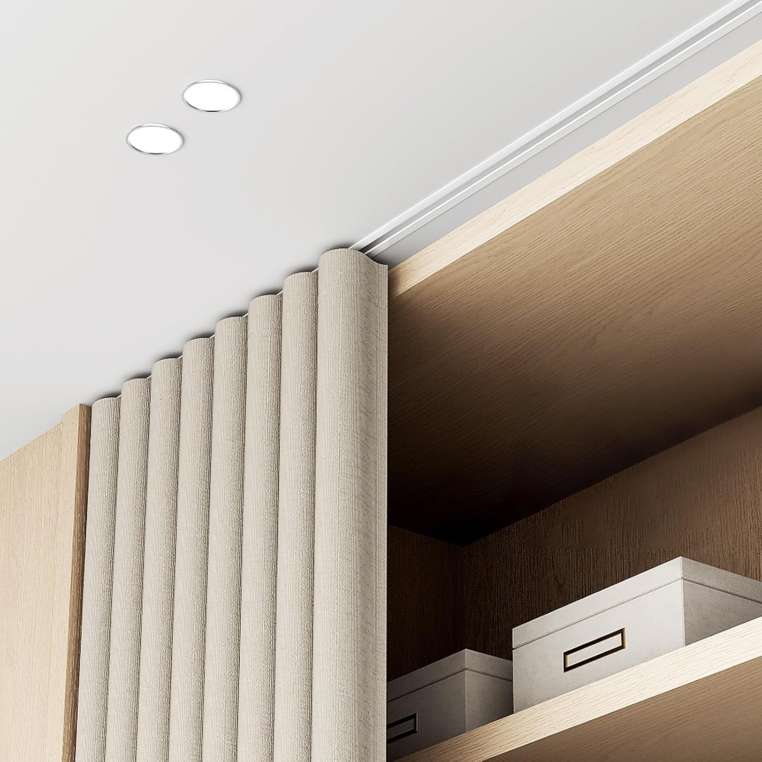 Flush Mounted Recessed Curtain Track 60 80 120 108 170 59 Inch, Ceiling ...