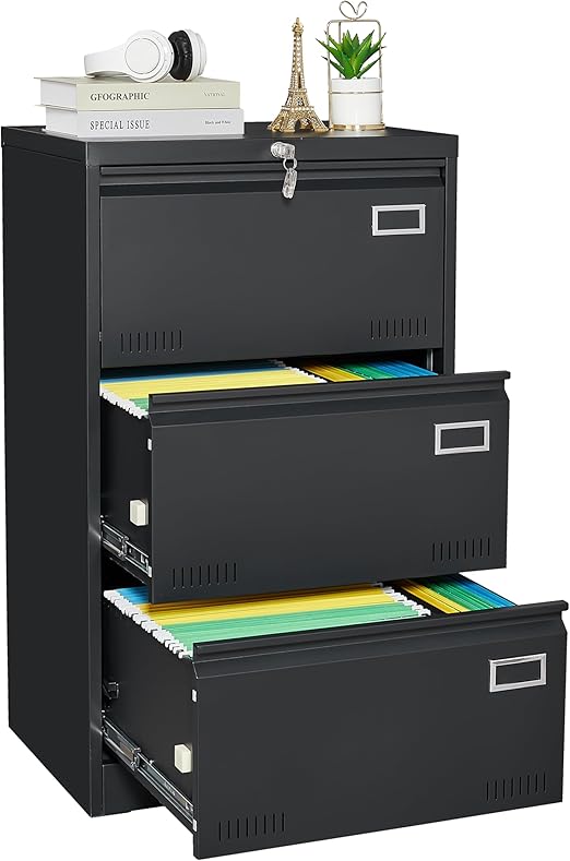 Amazon.com: AOPNOMU Contemporary Filing Cabinet, Lockable Office Drawer ...