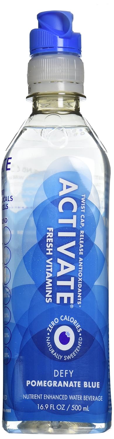 Amazon.com: Activate Drinks Blueberry Pomegranate Nutrient Enhanced Water Beverage, 16.9 oz