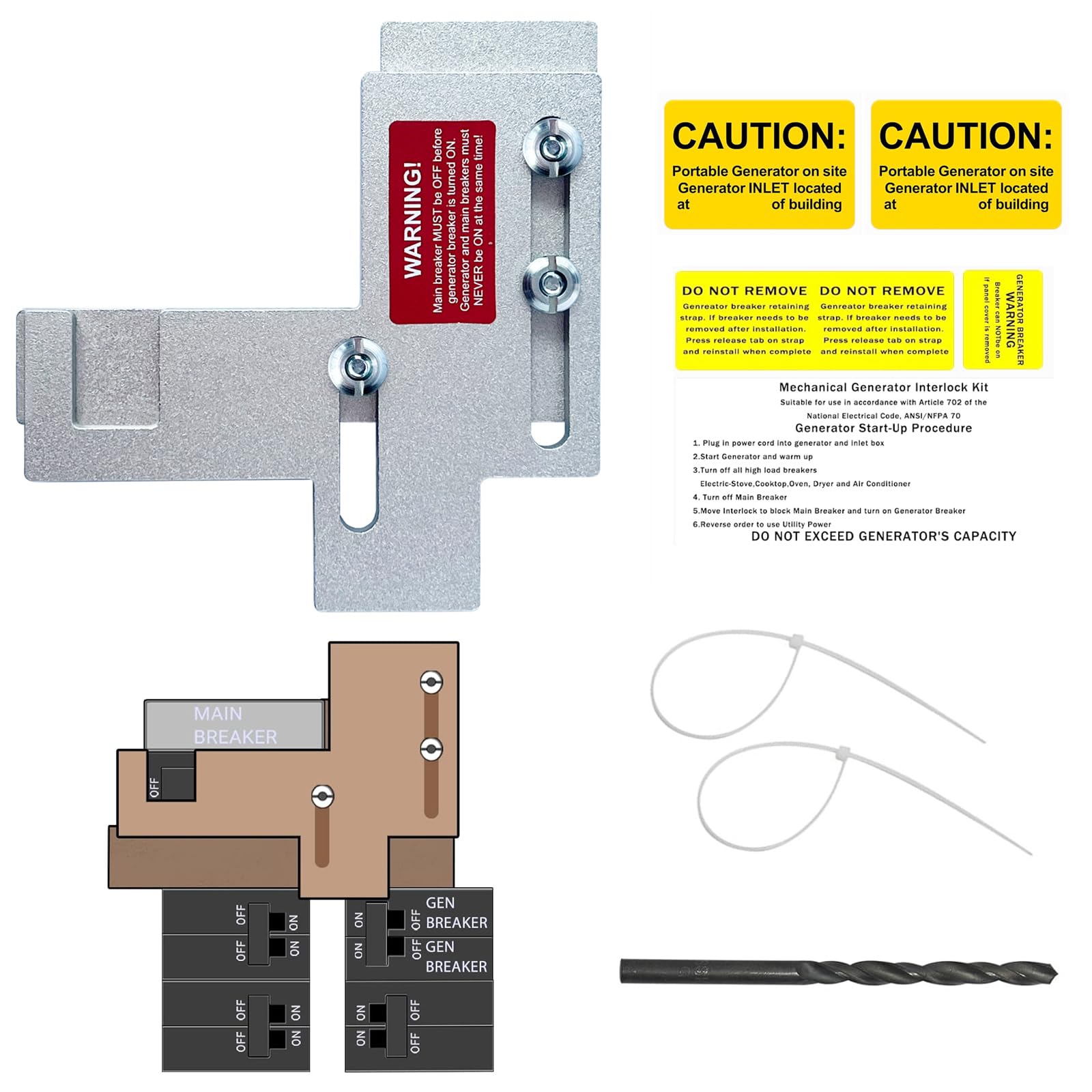 Breaker Panel Generator Safety Kit Generator Interlock Kit For Siemens ...