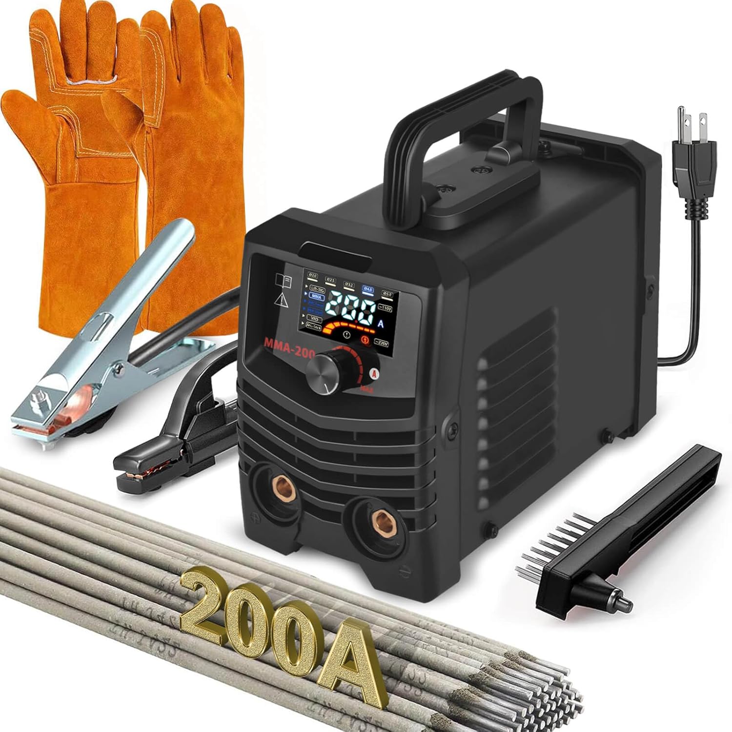 SUNMORN 200Amp Super MINI Welding Machine, Large LED Display 15PCS ...