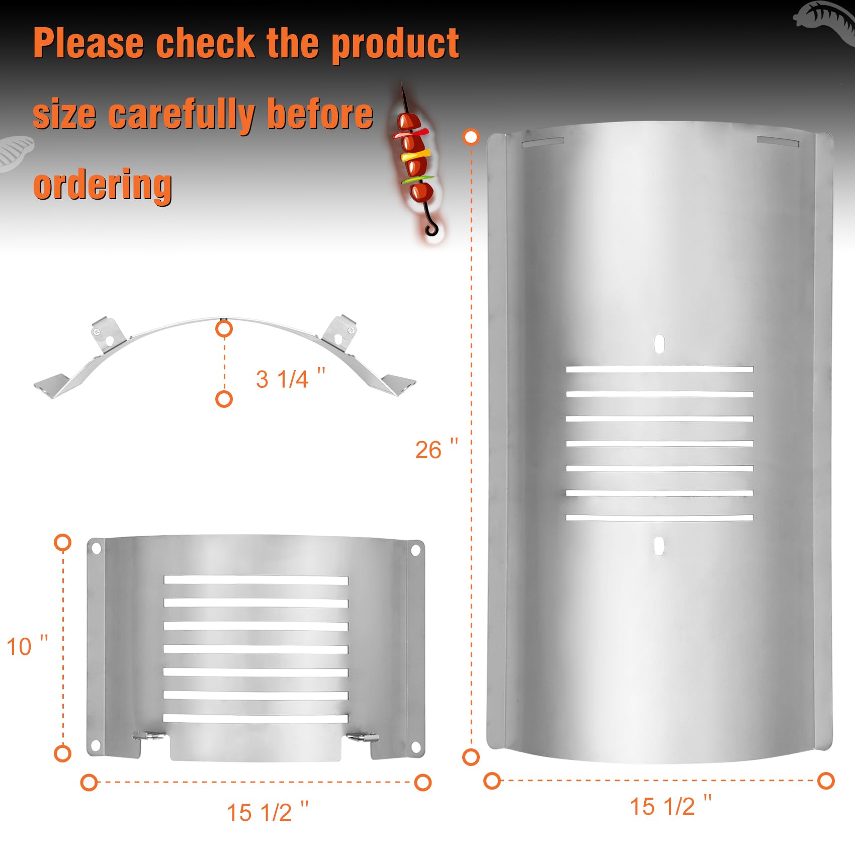 Snapklik.com : Flame Broiler Kit For Pit Boss Smoker Grill PB820 PB850 ...