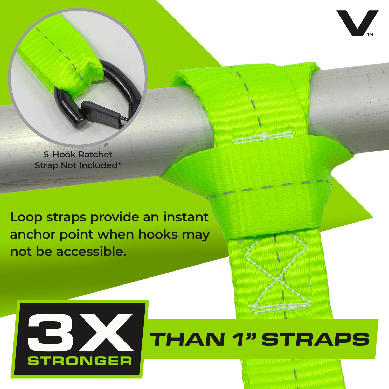 Snapklik.com : VULCAN Soft Loop Straps - 1.6" X 17" - 3X Stronger Than ...