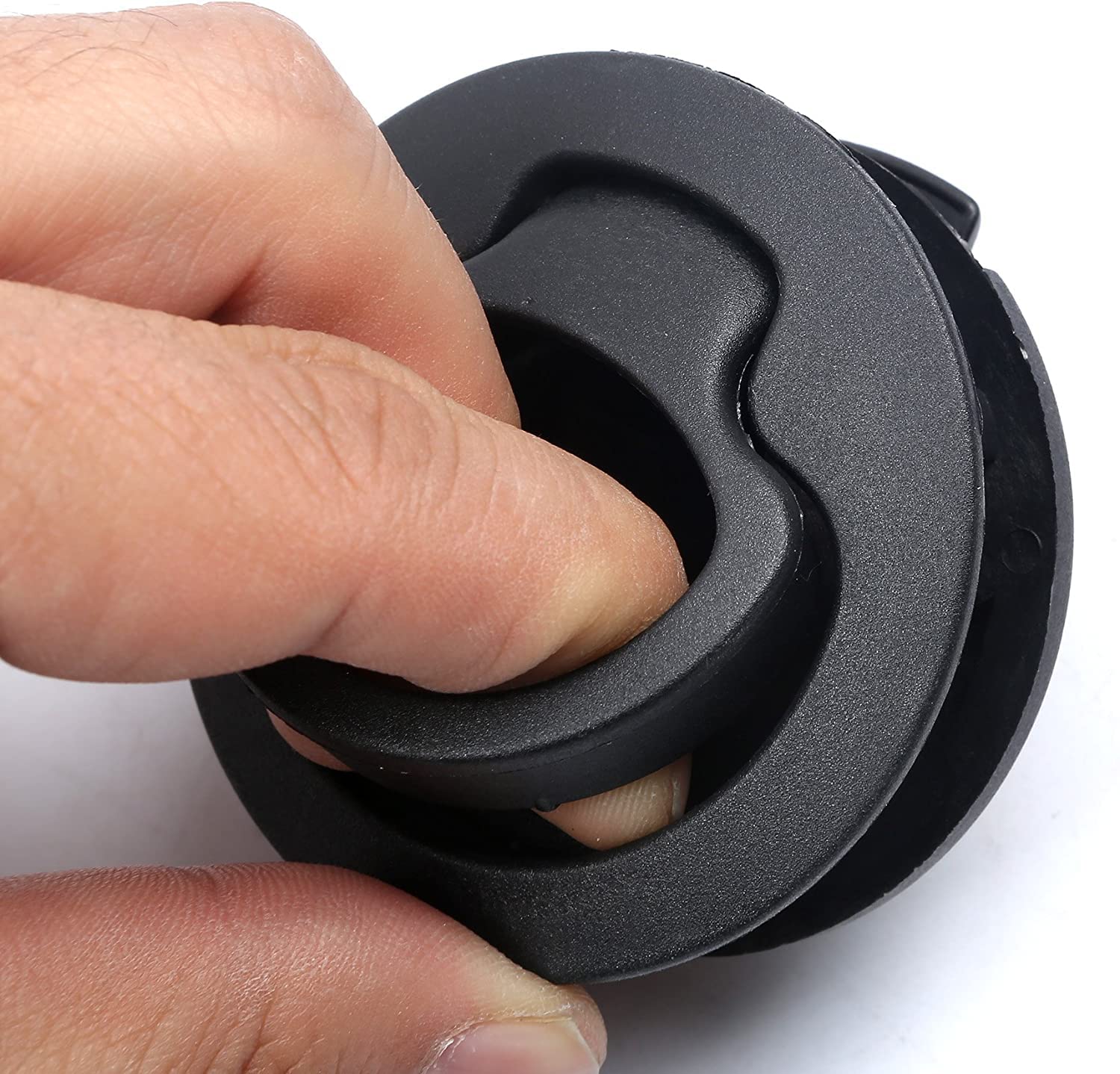 Snapklik.com : Black Flush Pull Slam Latch Round Marine Slam Latches ...