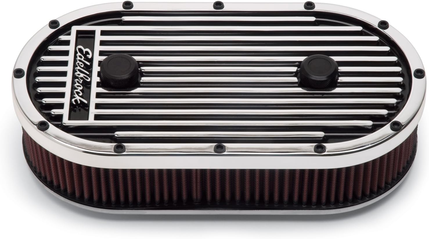 Edelbrock 42354 Elite Series Dual Quad Oval Air Cleaner - Endurashine ...