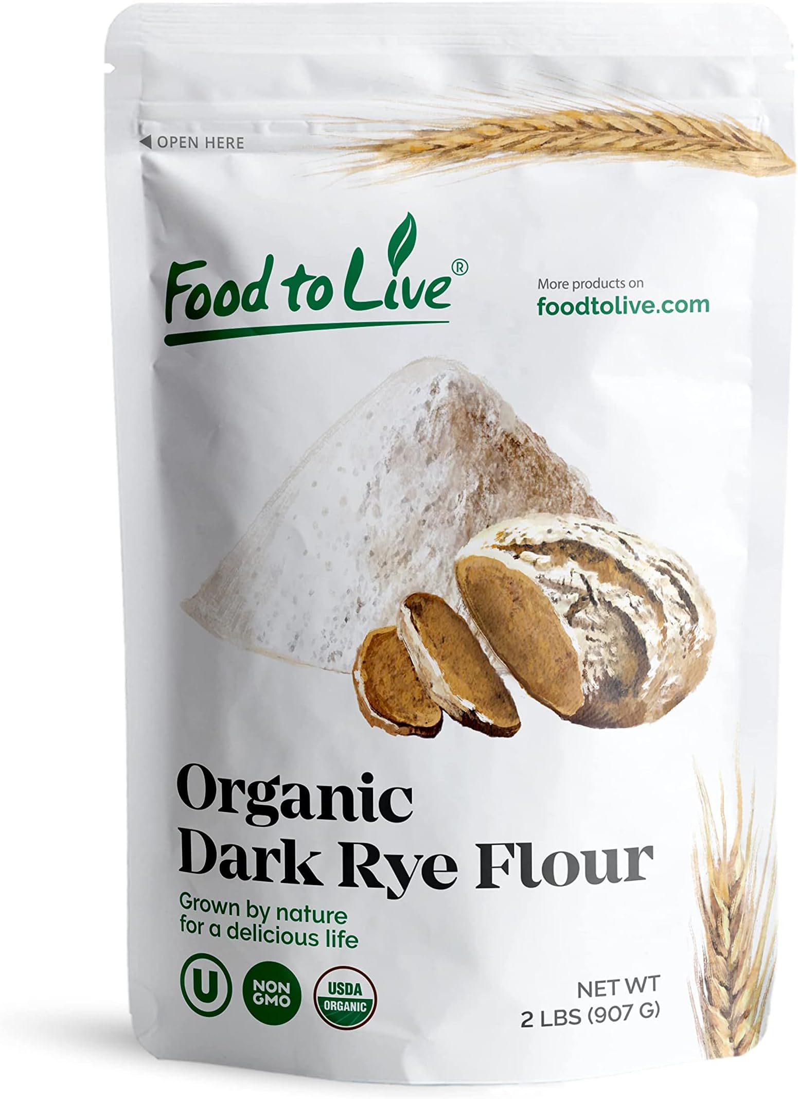 Amazon.com : Bob's Red Mill 2 Organic Dark Rye Flour - 2 20 Ounce (1.25 ...