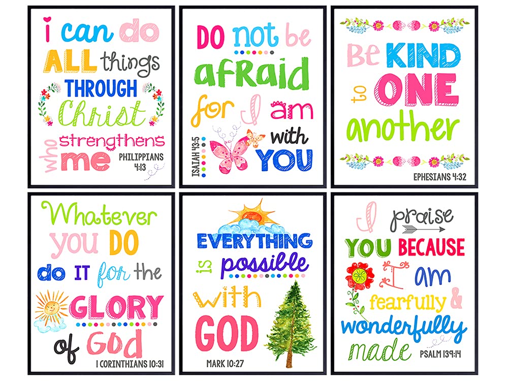 Amazon.com: Religious Wall Art - Bible Verse Wall Decor - Christian ...