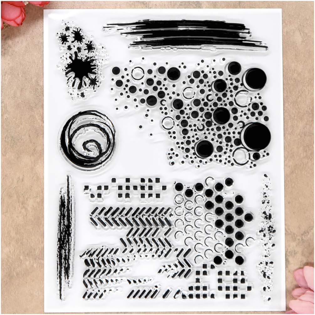 Amazon.com: Kwan Crafts Bubble Ink Clear Stamps for Card Making ...