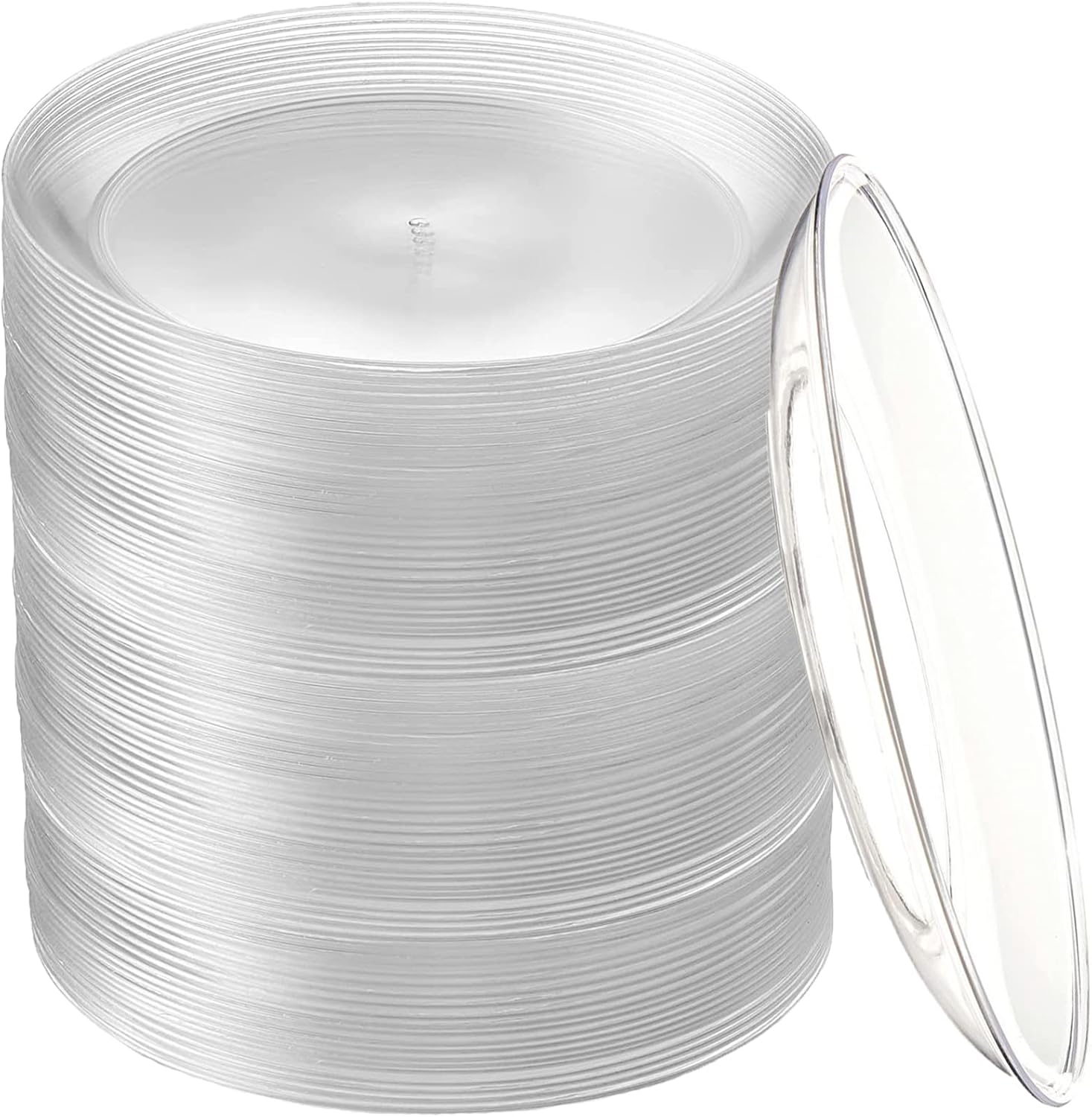 Amazon.com: Tergy 200 Pack Disposable Clear Plates 5 Inch Plastic ...